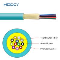 China GJFJV Indoor Fiber Optic Cable OM3 FRP Strength Member Tight Buffered Distribution for sale