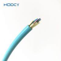 China 0.9mm Indoor Fiber Optic Cable / OM4 OM3 Multimode Fiber Cable Aqua Color for sale