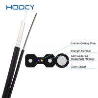 China Flat LSZH FTTH Drop Fiber Optic Cable G657A Self Support Tight Buffer for sale