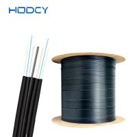 China Single Mode Aerial FTTH Drop Fiber Optic Cable FRP KFRP Steel Strength Member for sale