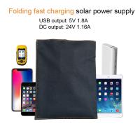 China Camping 28W 24W Small Portable Waterproof Folding Solar Panel 5V Outdoor Charging for sale