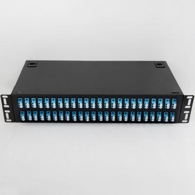 China 48 Port LC Patch Panel , 19inch 2U Fiber Optical Distribution Frame for sale