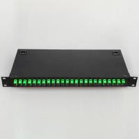 China ROHS 24 Port Fiber Optic Patch Panel / 19 Inch Rack Mount Network Distribution Frame for sale