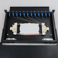China 19inch Fiber Optic Patch Panel 1U SC Duplex ODF Distribution Frame for sale