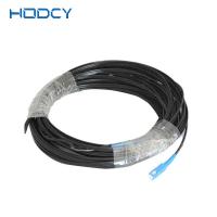 China Outdoor 1 2 Core FTTH Drop Cable G657A1 1 Fiber With Connector for sale