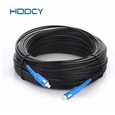 China Outdoor 1 2 Core FTTH Drop Cable G657A1 1 Fiber With Connector for sale