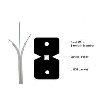 China Plywood Drum FTTH Drop Fiber Optic Cable Singlemode KFRP Strength Member for sale