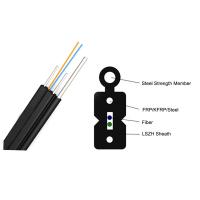 China Plywood Drum FTTH Drop Fiber Optic Cable Singlemode KFRP Strength Member for sale