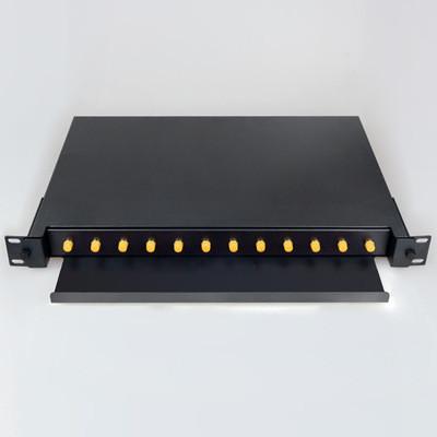 China 12-24 Core Fiber Optic Patch Panel SC FC ST LC Rack Mount Fiber Termination Box for sale