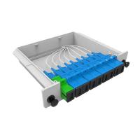 China DIN 1X8-PLC SC/UPC Fiber Optic PLC Splitter 1*8 Type 1260nm-1650nm Wavelength for sale