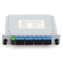 China DIN 1X8-PLC SC/UPC Fiber Optic PLC Splitter 1*8 Type 1260nm-1650nm Wavelength for sale