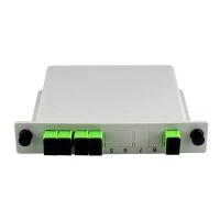 China Low PDL Fiber Optic PLC Splitter DIN 1X4 Single Mode OEM / ODM for sale