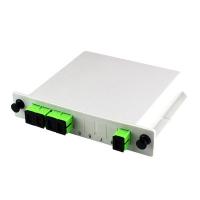 China Low PDL Fiber Optic PLC Splitter DIN 1X4 Single Mode OEM / ODM for sale