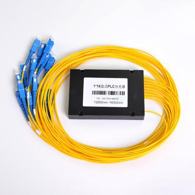China 1X16 ABS Box PLC Splitter , SC UPC FTTB FTTH Fiber Optic Cable Splitter for sale