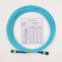 China Hochiry MPO / MTP Trunk Cable 12 Fibers Type B Multimode OM4 Fiber Patch Cord for sale