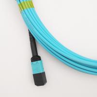 China Hochiry MPO / MTP Trunk Cable 12 Fibers Type B Multimode OM4 Fiber Patch Cord for sale