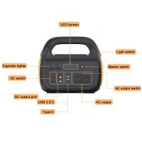 China 1500W Solar Power Bank Generator Rechargeable Lithium Battery AC Pure Sine Wave for sale