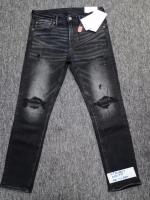 China Custom Logo Stretch Denim Pants Slim Fit Men's Casual Jeans 34 Waist for sale