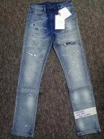China Custom Logo Stretch Denim Pants Slim Fit Men's Casual Jeans 39 Waist High Quality Wholesale for sale