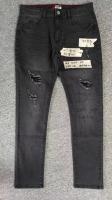 China Custom Logo Wholesale Stretch Denim Pants Slim Fit Men's Trend Casual Jeans 45 for sale