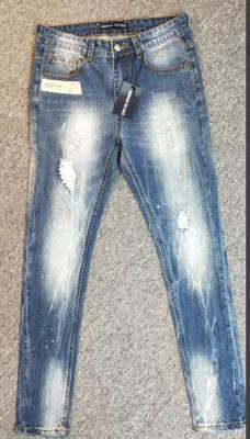 China Custom Logo Stretch Denim Jeans for Men Slim Fit Casual Pants 49 for sale