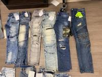 China Custom Logo Stretch Denim Jeans for Men Slim Fit Casual Pants Size 67 for sale