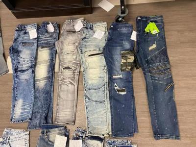 China Custom Logo Stretch Denim Jeans for Men Slim Fit Casual Pants Size 67 for sale
