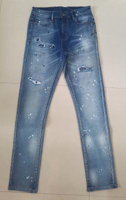 China Stretch Slim Fit Men's Denim Jeans Full Length Casual Fashion Pants 1884 for sale