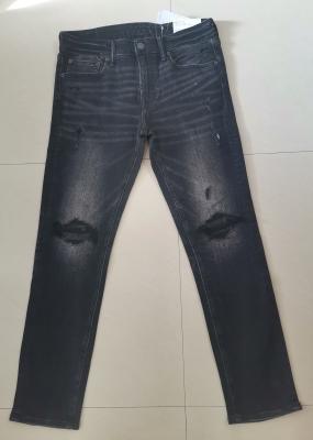 China Custom Logo Slim Fit Stretch Denim Jeans for Men Casual Fashion Pants MNJN1879 for sale