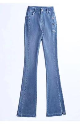 China Wholesale Custom Logo Women's Stretch Denim Pants Slim Fit Trend Jeans Size 21 for sale
