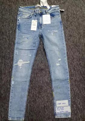 China Women Stretch Denim Pants Custom Logo Slim Fit Trend Jeans Size 38 for sale