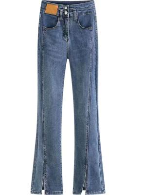China Women's Stretch Denim Jeans Slim Fit High Elasticity Fashion Pants Size 43 for sale