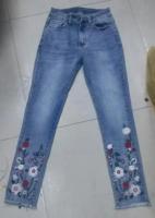 China Stretch Denim Slim Fit Lady Jeans 44 Custom Logo Wholesale Fashion Pants for sale