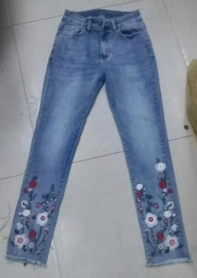 China Stretch Denim Slim Fit Lady Jeans 44 Custom Logo Wholesale Fashion Pants for sale