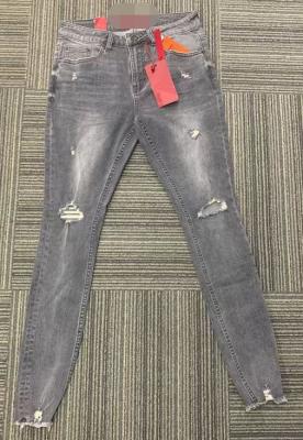 China Women's Stretch Slim Fit Denim Jeans 74 Fashion Lady Trend Pants for sale