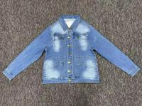 China Slim Fit Denim Jacket for Men 55 Cotton Casual Blouse with Two Chest Pockets for sale