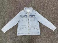 China Men's Slim Fit Denim Jacket Casual Blue Jeans Blouse Size 57 Custom Logo Wholesale for sale