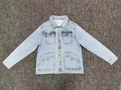 China Men's Slim Fit Denim Jacket Casual Blue Jeans Blouse Size 57 Custom Logo Wholesale for sale