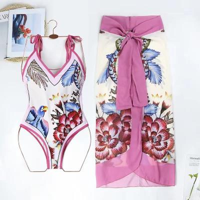 China Wholesale Custom Women 2 Piece Swimsuit Bikini Set with Cover Up Beach Wear for sale