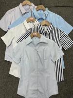 China Custom Cotton Polyester Women Polo Dress Shirts Long Short Sleeve Regular Formal KCS36 for sale