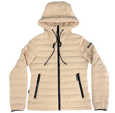 China Women Winter Down Jacket Hooded Thick Padded Coat Outdoor Warm Zipper 420 Fill Power for sale