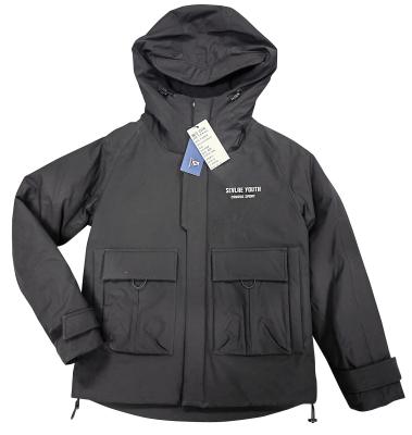 China Men's Winter Puffer Jacket with Hood 100g Thick Padding Down Coat F420 Outdoor Wear for sale