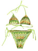 China Custom Women 2 Piece Bikini Set F420 Sw10 Beach Swimwear Female Bra Panty for sale
