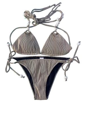 China Black Women 2 Piece Swimsuits Female Beach Wear Bikini Bra Panty F420 Sw12 for sale