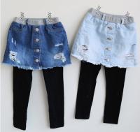 China Girls Stretch Denim Skirt Pants Kids Fashion Jeans Custom Logo Wholesale JRT11 for sale