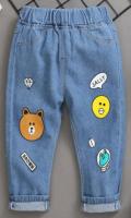 China Custom Logo Kids Soft Fabric Denim Pants Boys Fashion Jeans 2-12 Years for sale