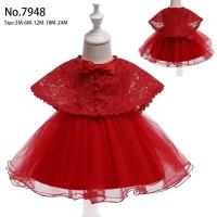 China Girls Princess Dress Round Neck Party Wear Customizable 3-12 Years for sale