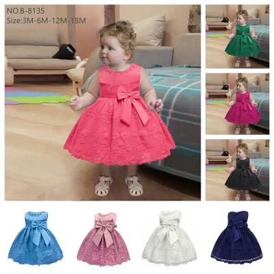 China Girls Princess Dress Round Neck Party Wear for 3-12 Years Custom Size Available for sale