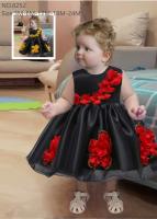 China Knee Length Little Princess Dress Round Neck Party Wear Customizable Girls 3-12 Years for sale