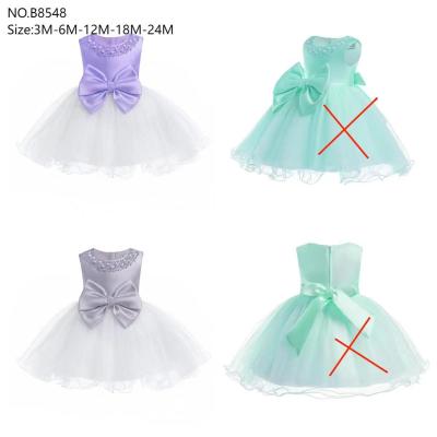 China Girls Princess Dress Zipper Closure Round Neck Printed Party Wear 20 Ready Stock for sale